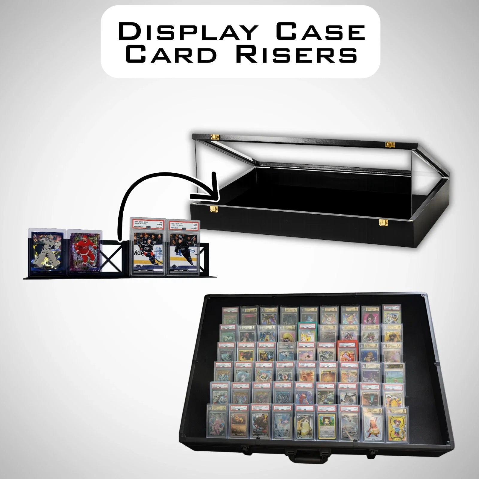 Display Case Card Risers – Illusion Collectibles